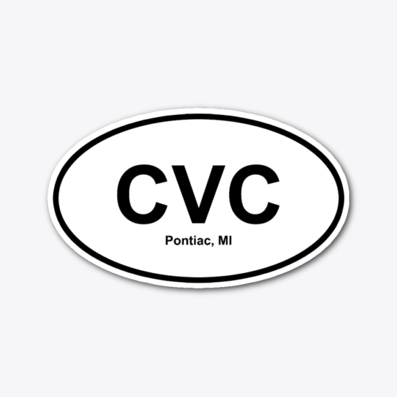 Pontiac CVC - Oval Sticker | The PreservationWorks